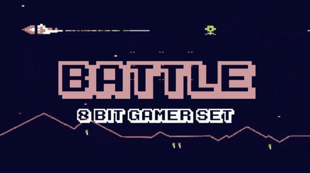 8 Bit Gamer Invader Pack